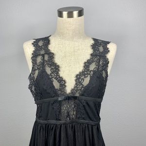 Boutique | Intimates & Sleepwear | Black Open Back Nightgown Set | Poshmark